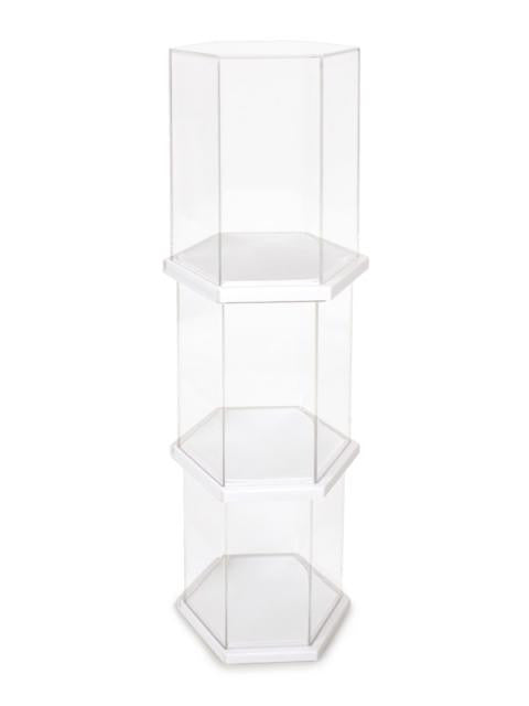 Hexagon Display Case White - Mindzai