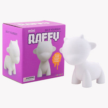 DIY Mini Raffy 4" White Edition by kidrobot - Mindzai
