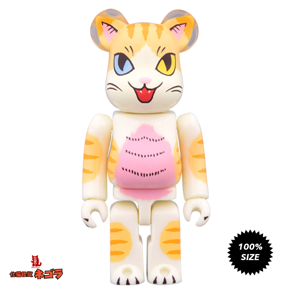 Negora Kaiju Cat Odd Eye 100% Bearbrick by Konatsu x Medicom Toy - Mindzai