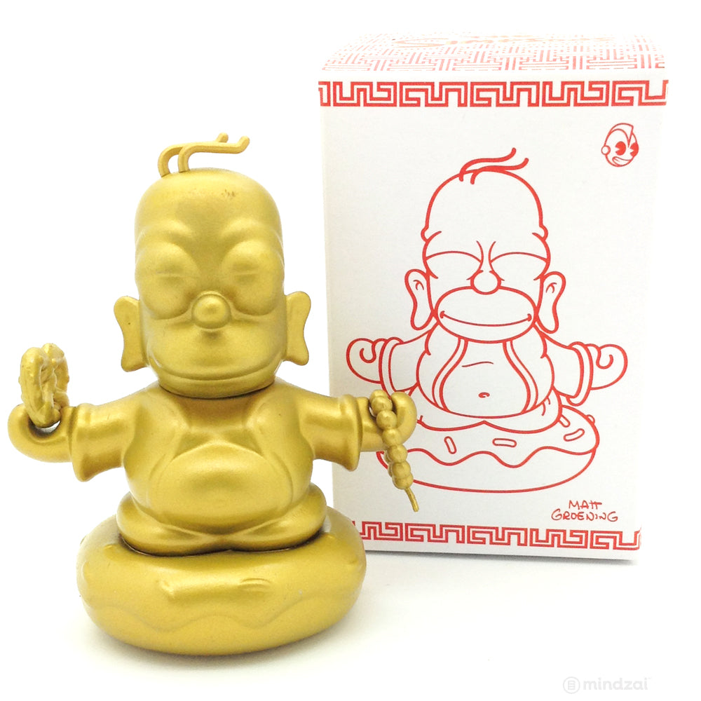 Homer Buddha 3 inch Mini figure The Simpsons x Kidrobot - Gold - Mindzai